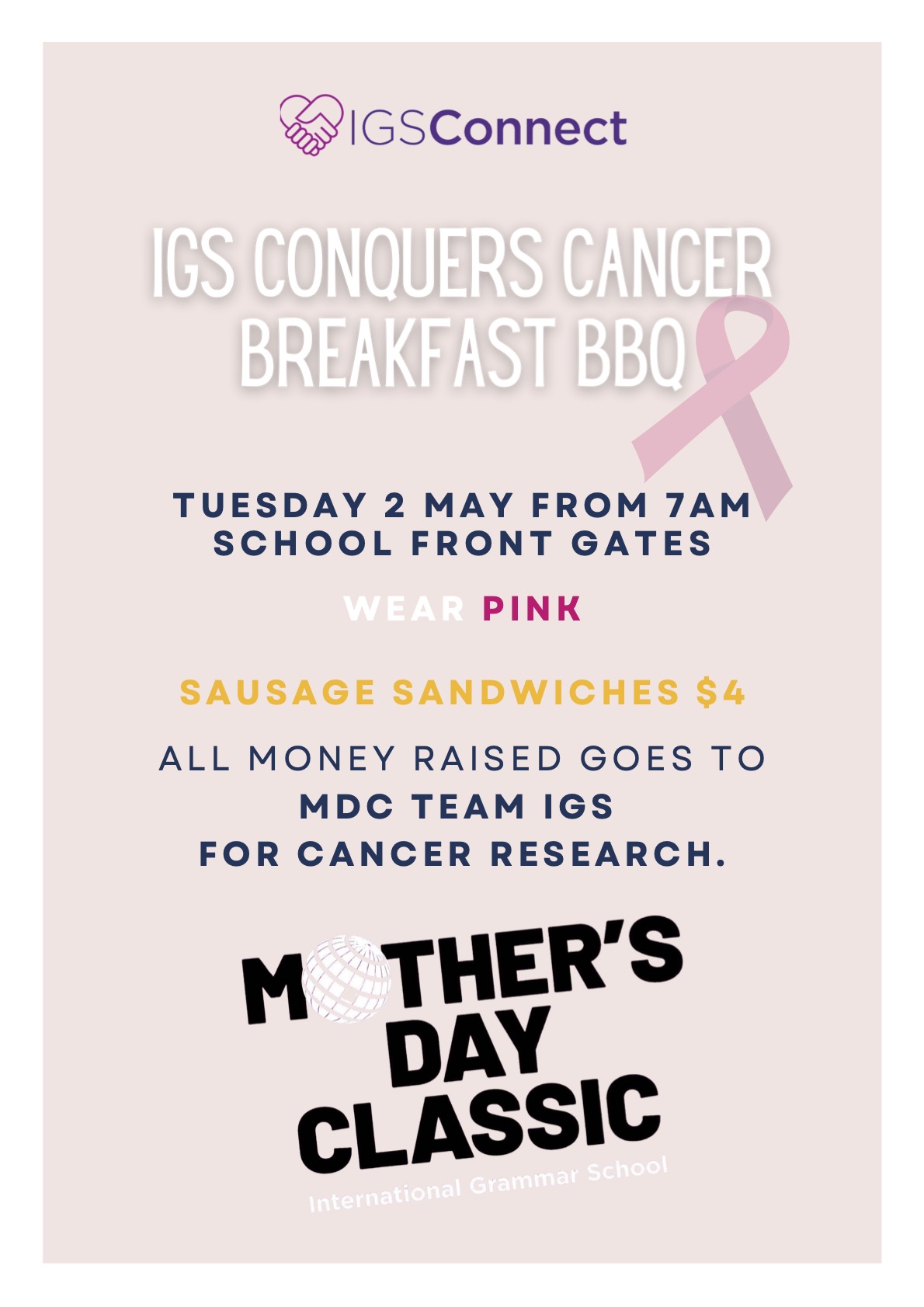 IGS Conquers Cancer Breakfast BBQ | International Grammar School Sydney